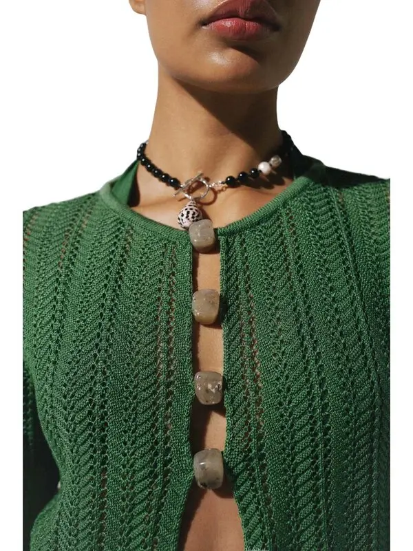 BAOBAB Camper Sheer Knit Top - Evergreen