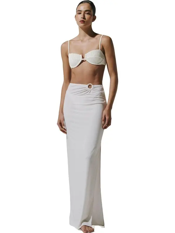 BAOBAB Maxi Skirt With Ring Detail - Ivory