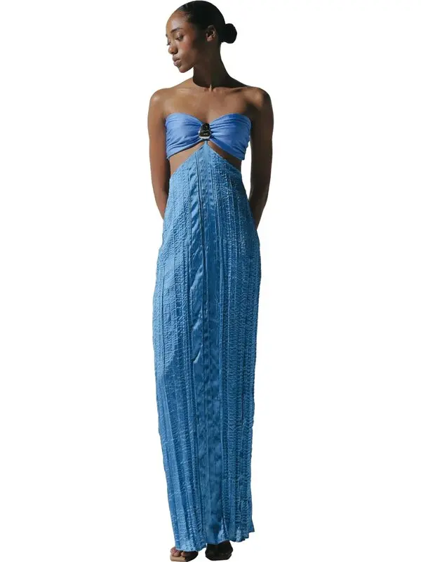 BAOBAB Riri Maxi Dress With Sweetheart Neckline - Blu