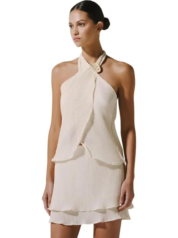 BAOBAB Lira Pleated Mini Skirt - Ivory