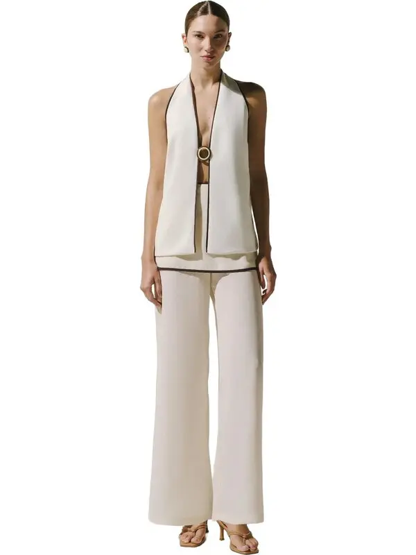 BAOBAB Bianca Vest With Ring Detail - Capuccino