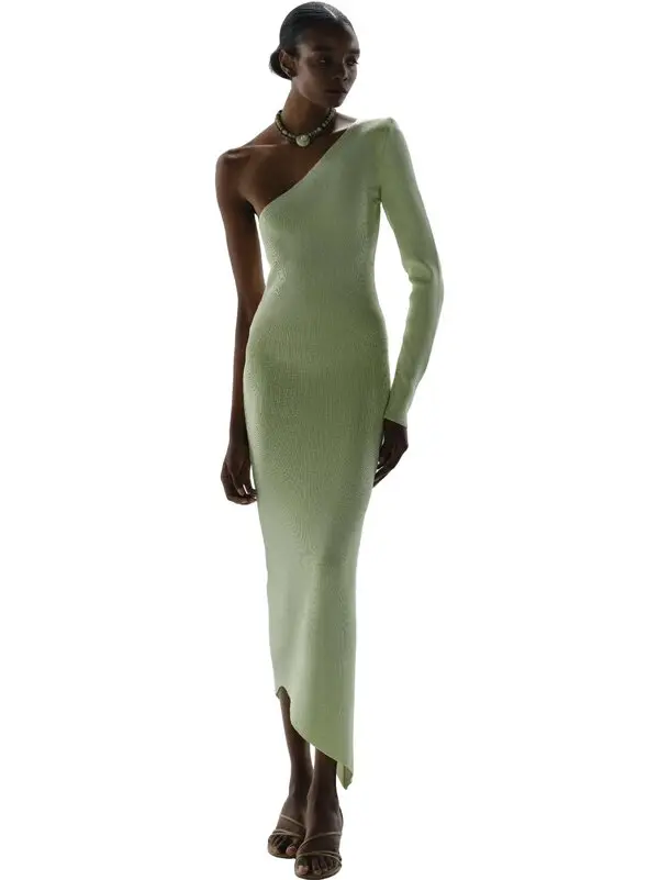 BAOBAB Amaro One-shoulder Midi Dress - Cucumber