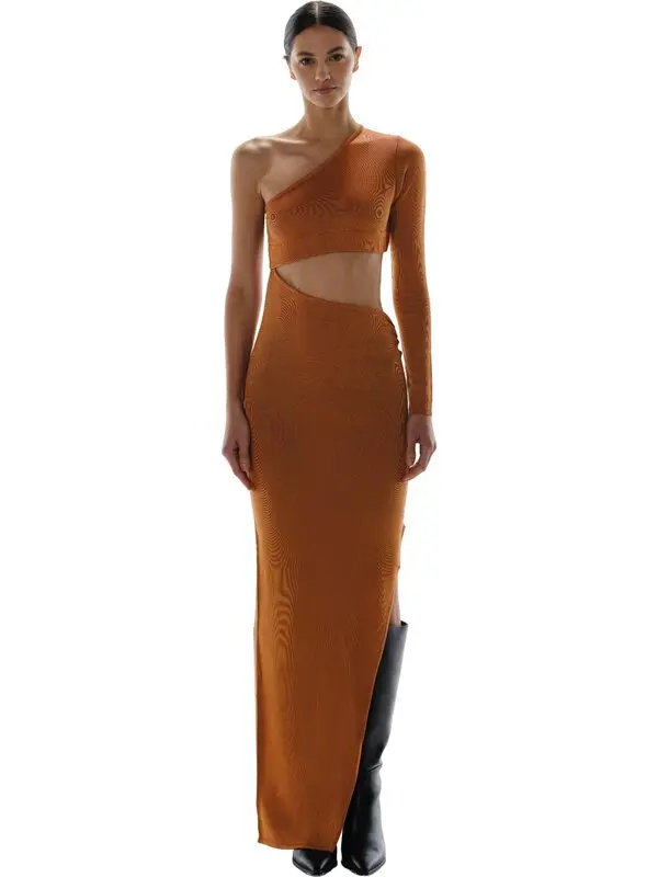 BAOBAB Catira One-shoulder Midi Dress - Marron