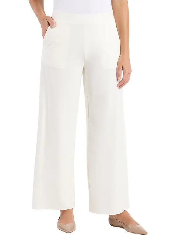 Jude Connally Nicolette Ponte Wide-leg Pants - Cream