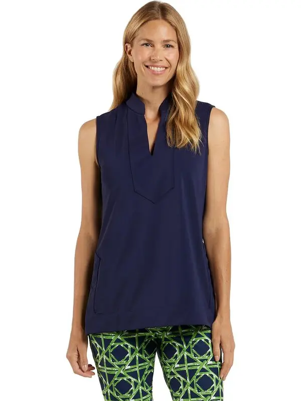 Jude Connally Keira Sleeveless Tunic Top - Navy