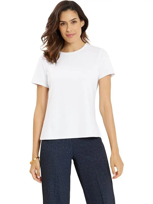 Jude Connally Gia Crew Neck Short Sleeve T-shirt - White