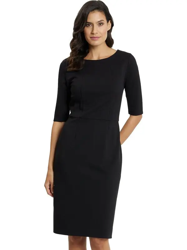 Jude Connally Monique Sheath Dress With Scoop Neckline - Black