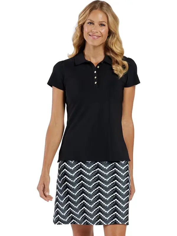Jude Connally Angelica Lightweight Jude Cloth Polo Shirt - Black