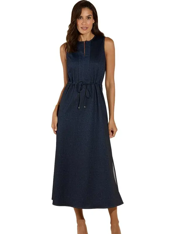 Jude Connally Sleeveless V-neck Maxi Dress - Navy
