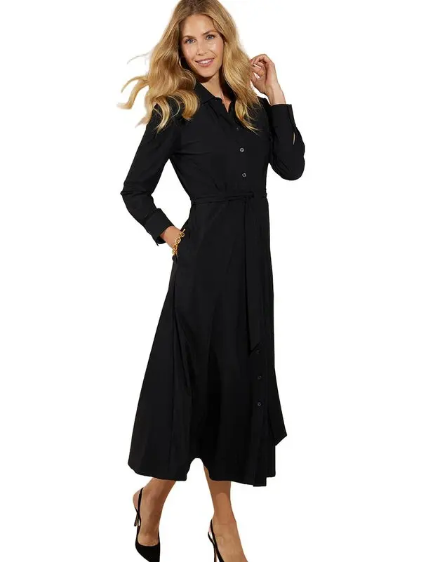 Jude Connally Kitty Dress In Lightweight Jude Cloth - Black