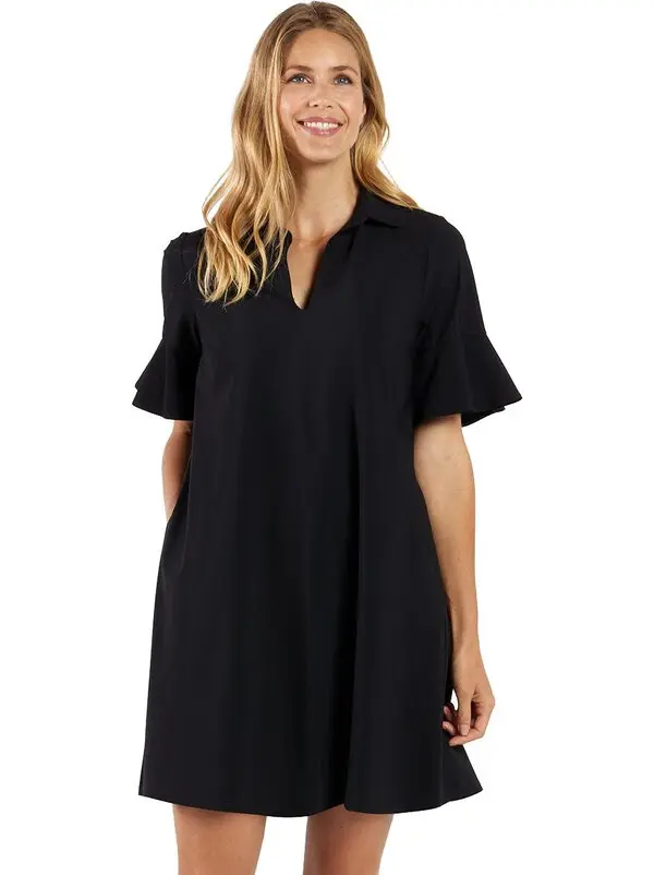 Jude Connally Regina Dress In Lightweight Jude Cloth - Black