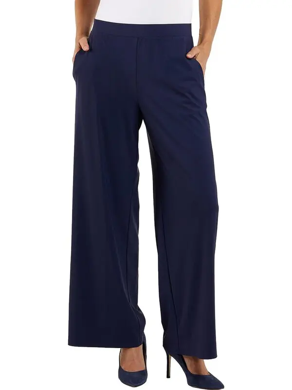 Jude Connally Nicolette Wide-leg Pants In Lightweight Jude Cloth - Navy