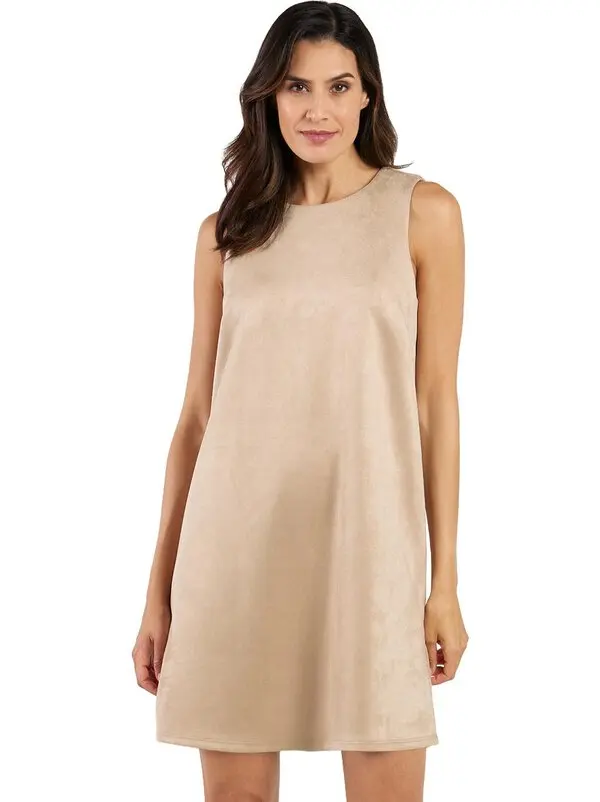 Jude Connally Holly Faux Suede Dress - Camel