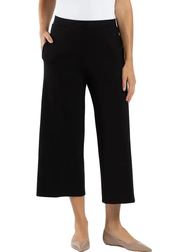 Jude Connally Ponte Wide-leg Cropped Pant - Black