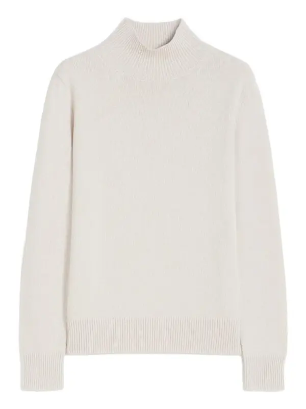 Max Mara Wool And Cashmere High Neck Sweater - Sand