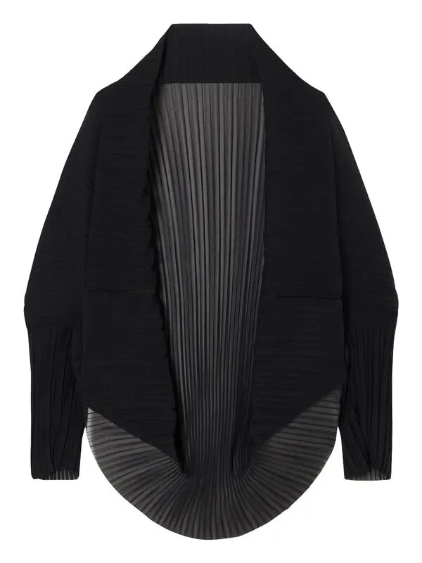 Max Mara Pleated Organza Blouse - Black