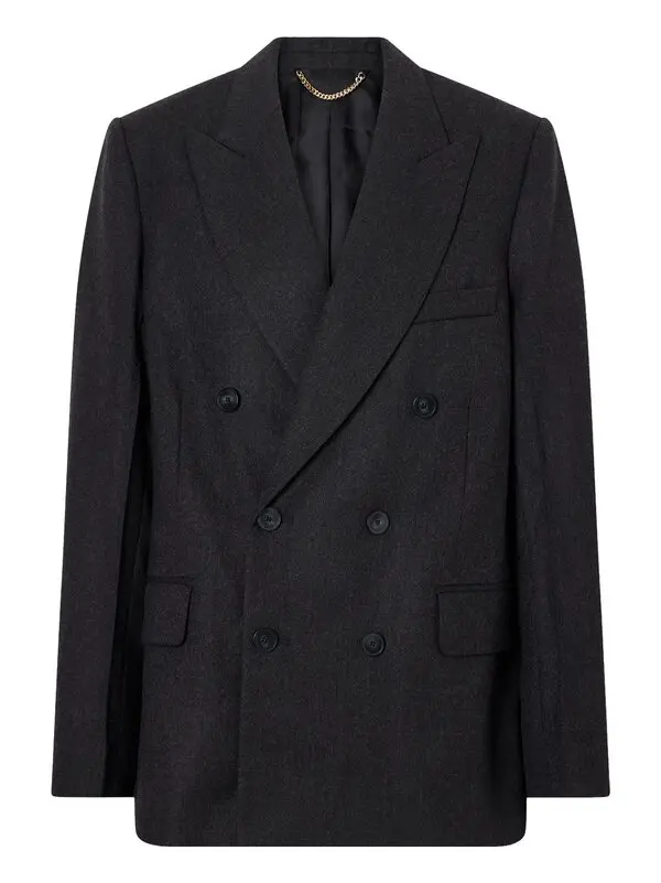 Victoria Beckham Beatrice Double-breasted Wool Blazer - Gray