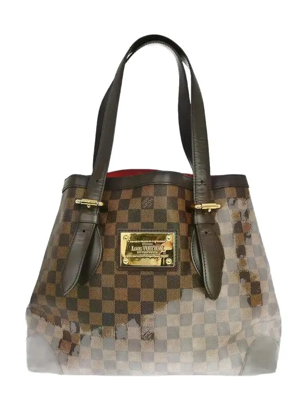 LOUIS VUITTON Damier Ebene Hampstead Mm Tote Bag - Brown