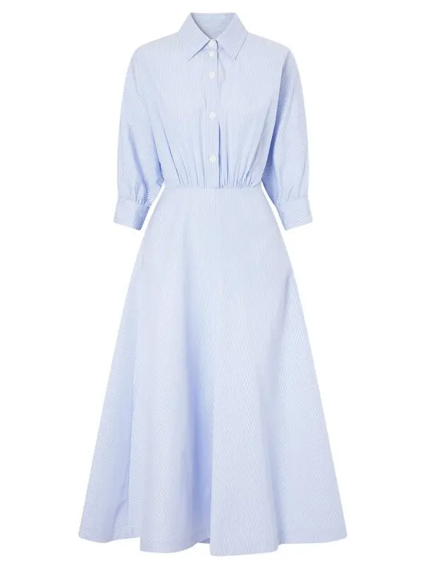 Altuzarra Striped Cotton-poplin Shirt Dress - Blue
