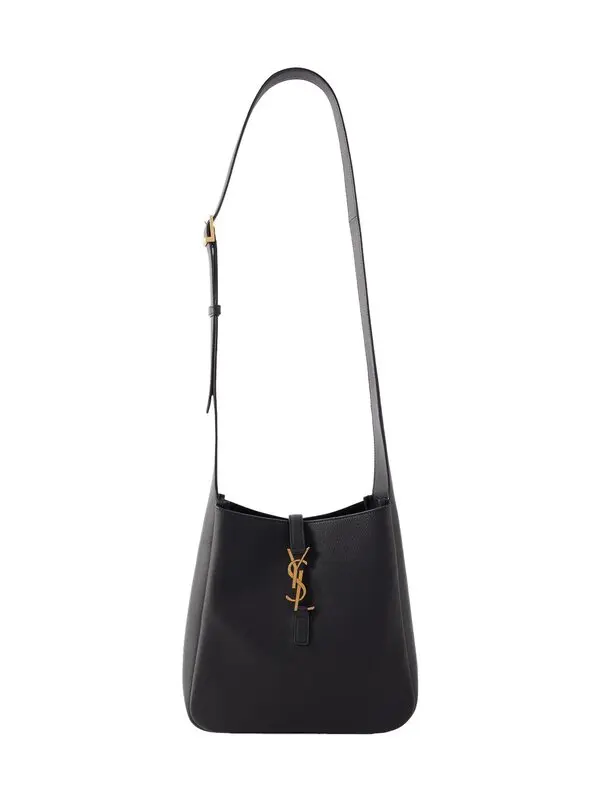 Saint Laurent Le 5 À 7 Leather Shoulder Bag - Black