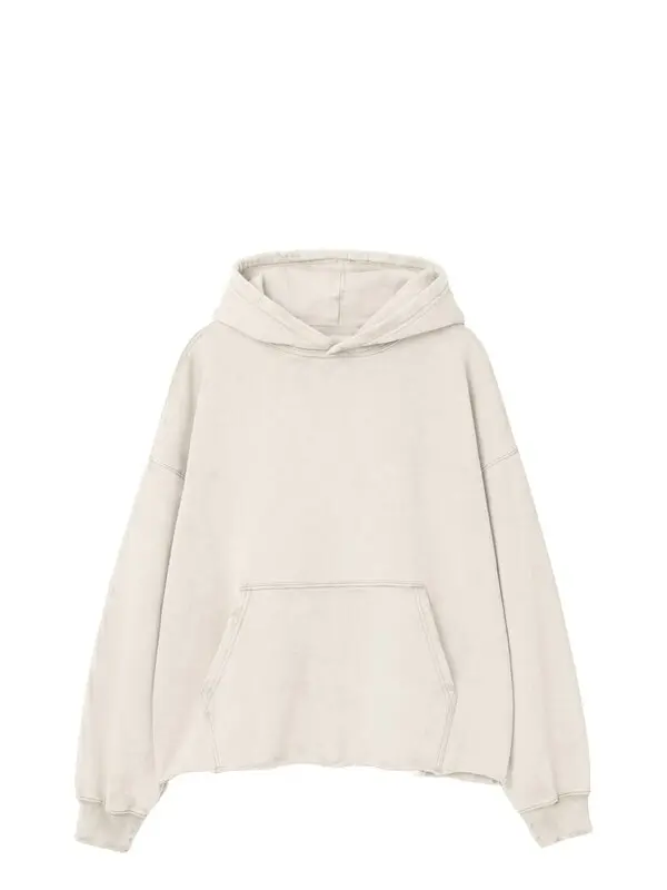OTHER UK Raw Edge Oversized Hoodie - White