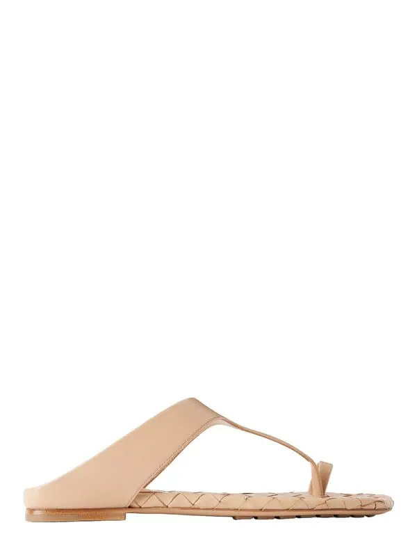 Bottega Veneta Livia Woven Leather Sandals - Neutrals