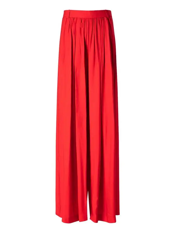 Ralph Lauren Vanessa Satin Wide-leg Pants - Red