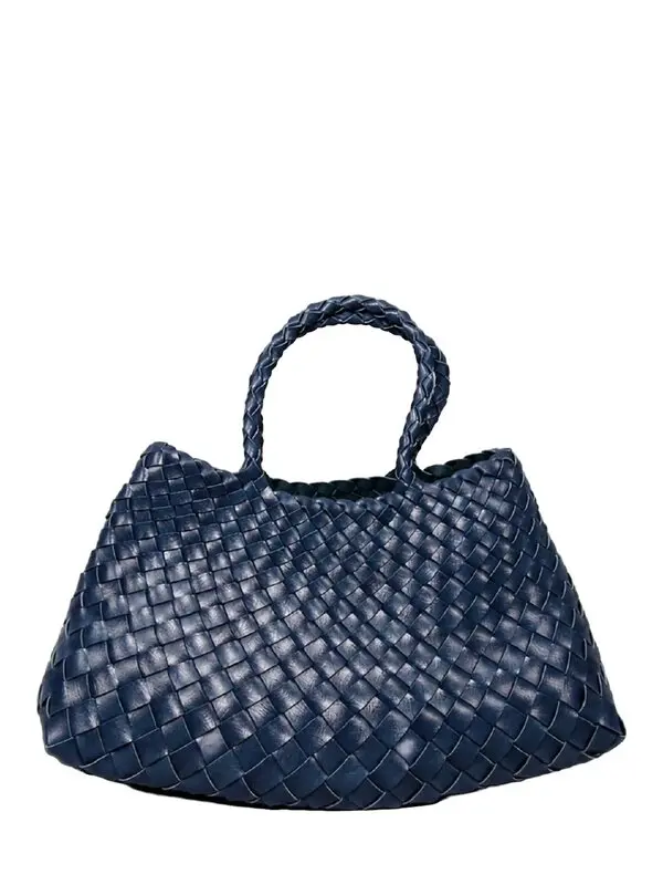 RIMINI Woven Eco-leather Tote - Brown
