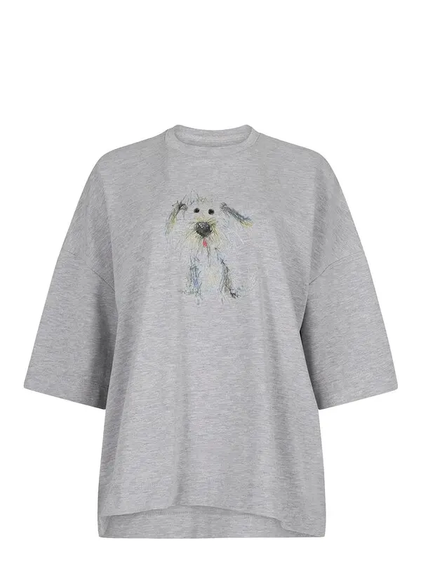 CLOTHES BY LOCKER ROOM Oversized Graphic T-shirt - Grey