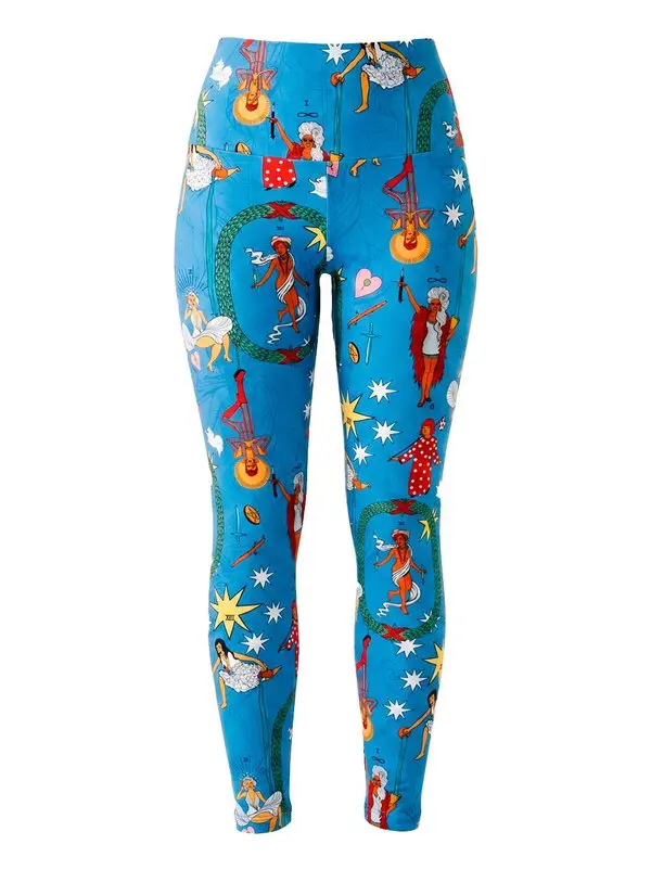 PITAYA YOGA Pixie's Tarot Leggings Bamboo - Blue