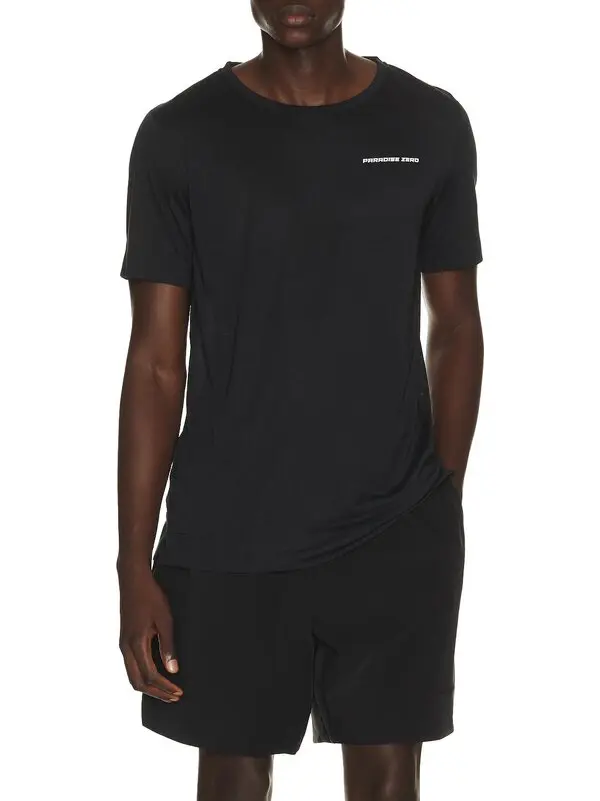 PARADISE ZERO Featherweight Short Sleeve Tee - Black