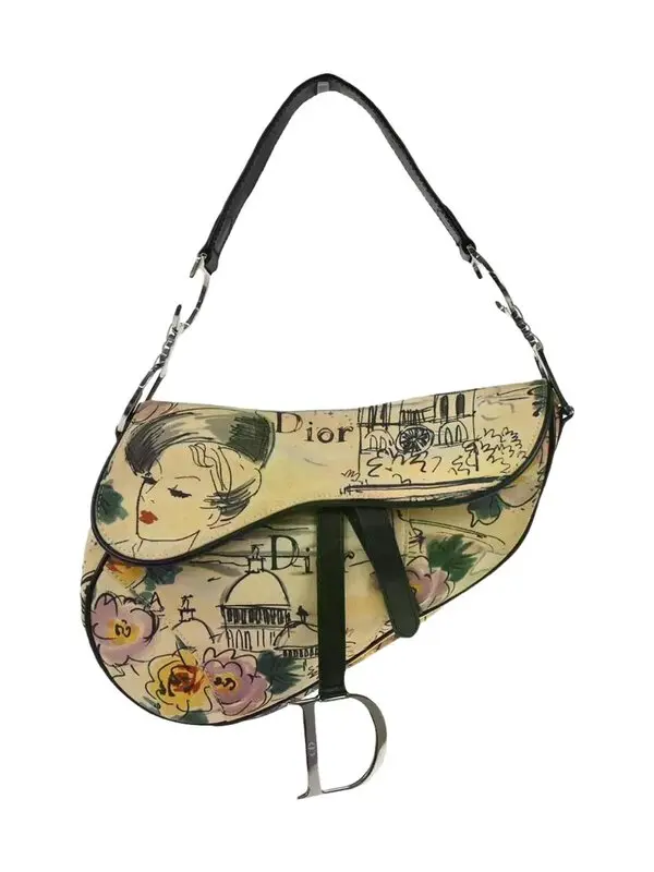 Dior 2005 John Galliano Saddle Handbag - Neutrals