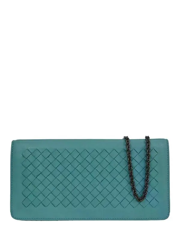Bottega Veneta Intrecciato Woc Shoulder Bag - Blue
