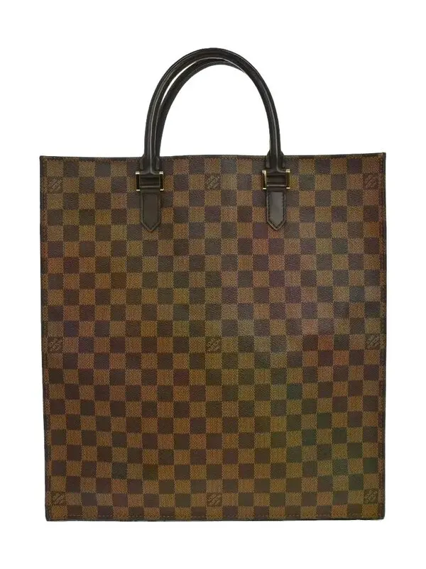 LOUIS VUITTON Damier Sac Plat Tote Bag - Brown