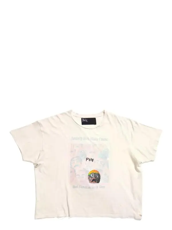 PALY Anxiety" Graphic Print T-shirt - Neutrals