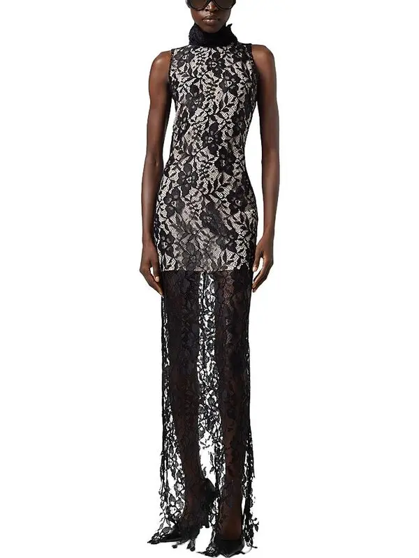 Giuseppe Di Morabito Long Lace Dress - Black