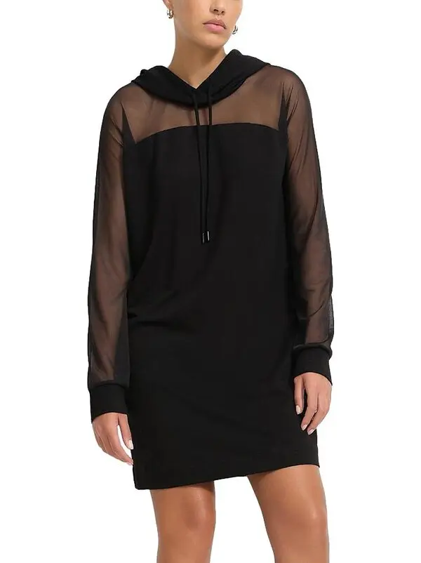 MARCELLA Park Hoodie Dress - Black