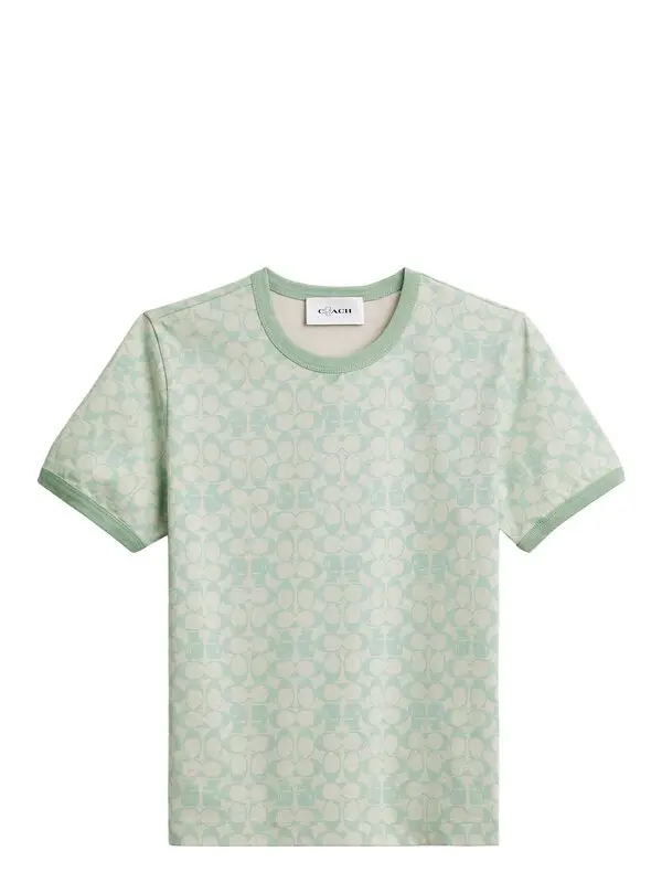 COACH X Brain Dead Signature Ringer T-shirt - Mint