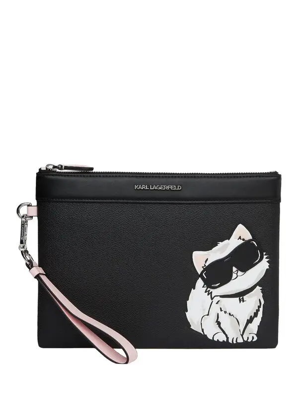 Karl Lagerfeld Ikon Choupette Pouch - Black