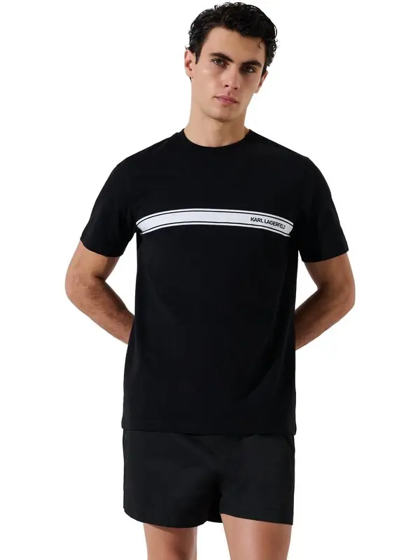 Karl Lagerfeld Logo Beach T-shirt - Black