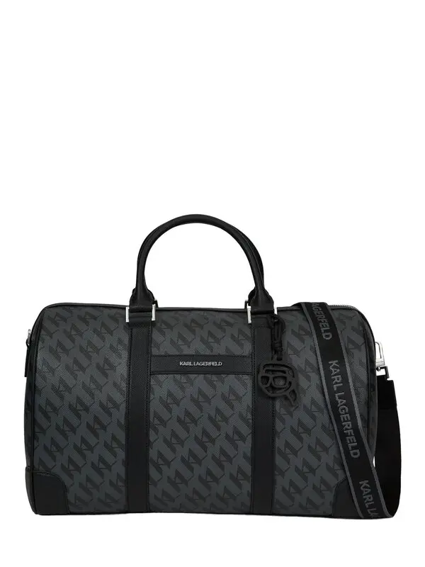 Karl Lagerfeld Ikon Monogram Weekender Bag - Black