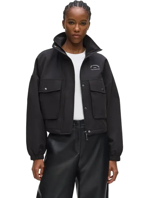 Karl Lagerfeld Rue St-guillaume Short Parka Jacket - Black