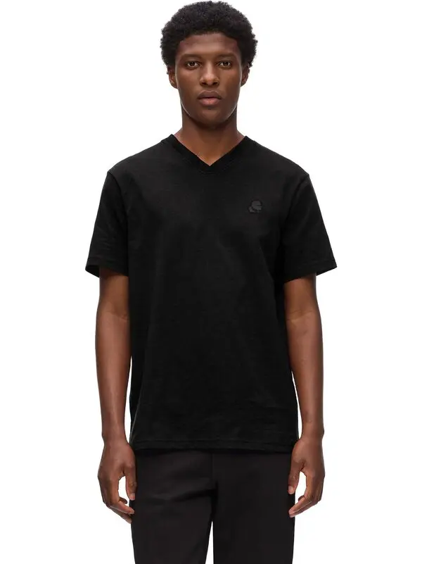 Karl Lagerfeld Kameo V-neck T-shirt - Black
