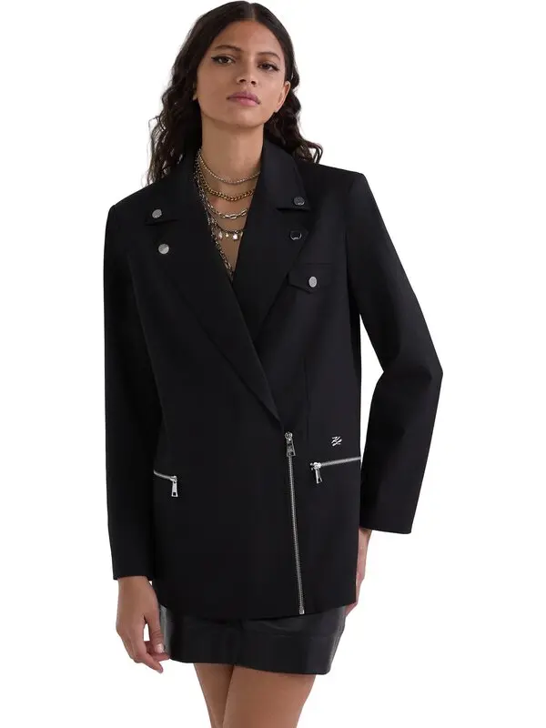Karl Lagerfeld Biker Blazer - Black