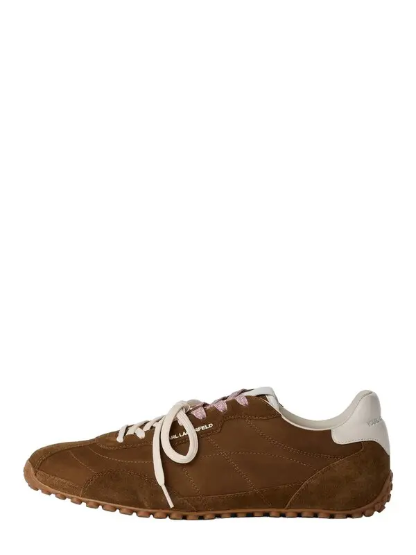 Karl Lagerfeld Astra Volly Suede Lace-up Sneakers - Brown