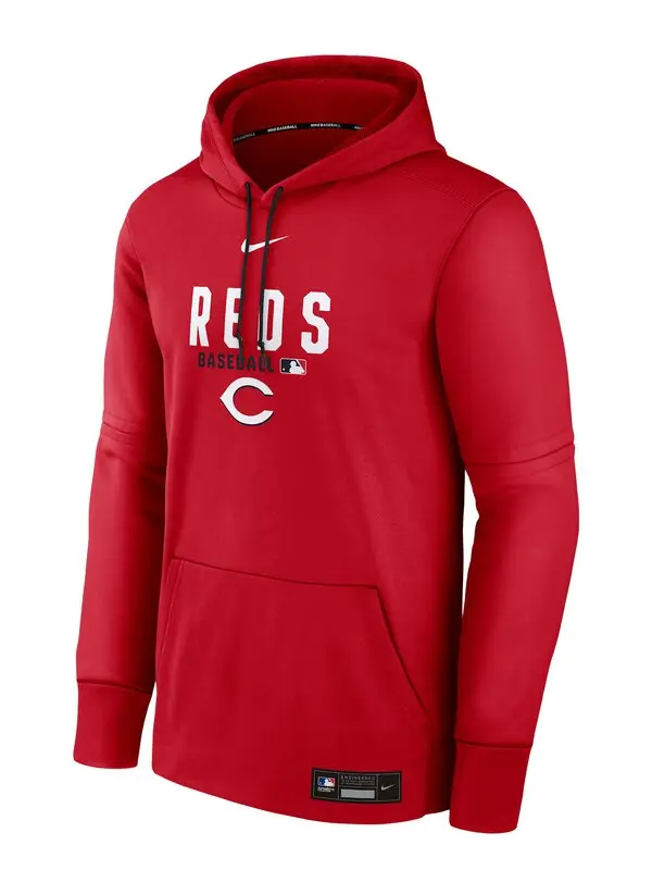 Nike Cincinnati Reds Authentic Collection Therma Pullover Hoodie - Red