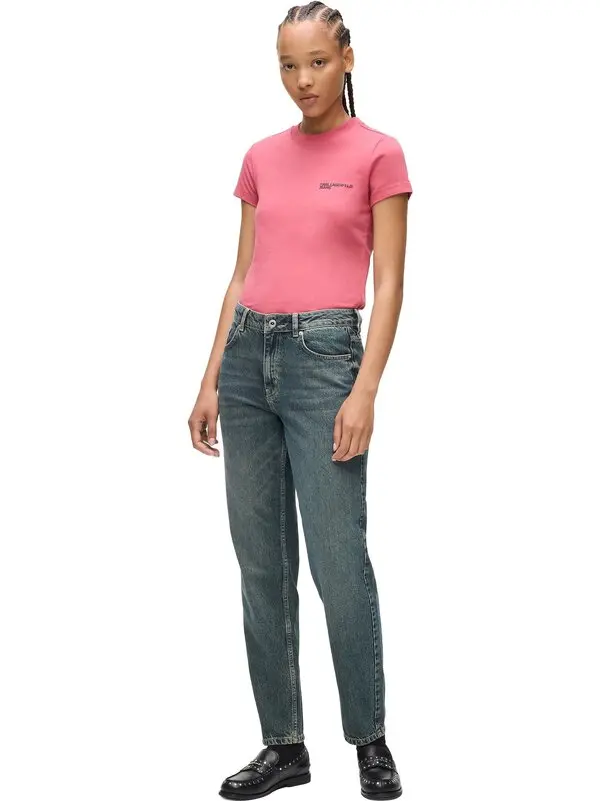 KL JEANS Jeans Mom Jeans - Rust Washed Blue