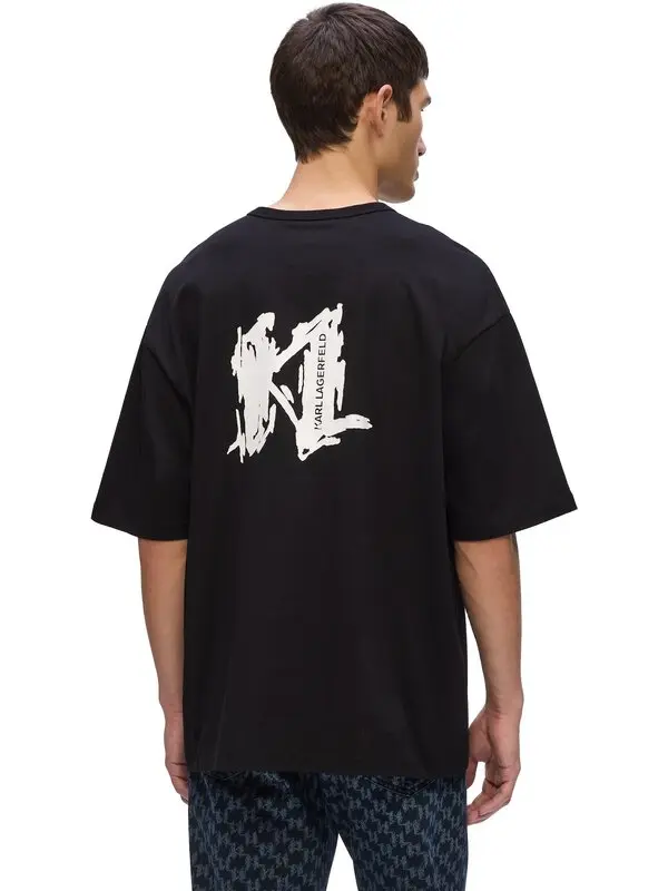 Karl Lagerfeld Graphic Monogram T-shirt - Black