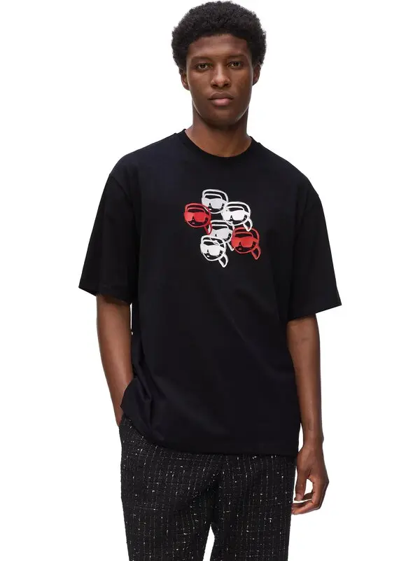 Karl Lagerfeld Ikon Print T-shirt - Black