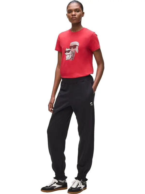 Karl Lagerfeld Ikon Cinched Sweatpants - Black